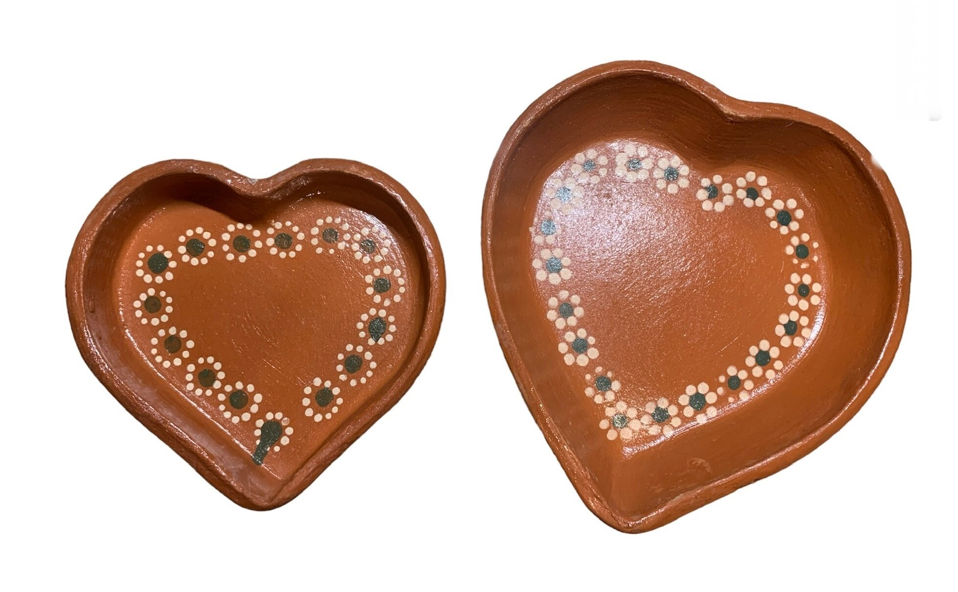 Terracotta Heart Shape Plate, Plato De Corazon, Plato De Barro, Plato ...
