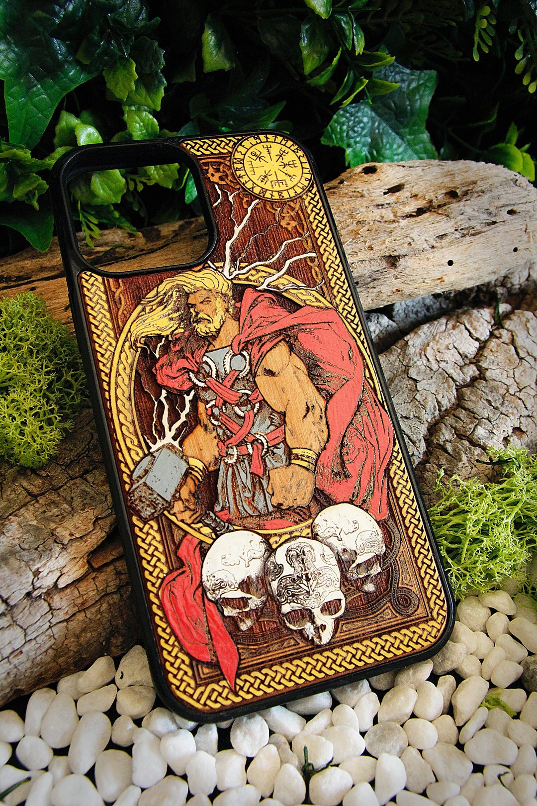 Thor Phone Case Laser Engraved for iPhone 15, 14, 13, 12, 11, XS, X and ...