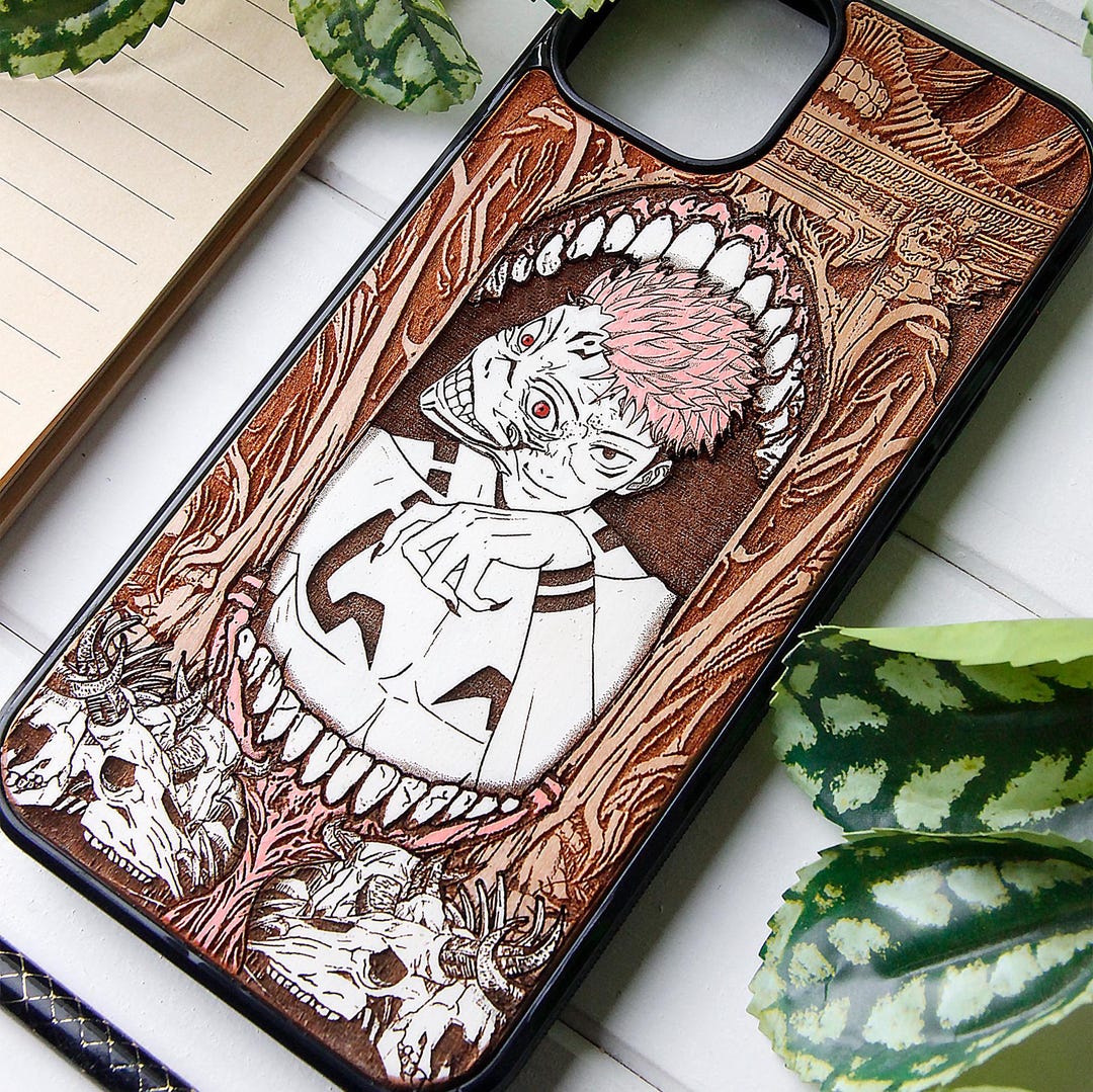 Jujutsu Kaisen (sukuna) - Phone Case Wood Laser Engraved + Hand ...