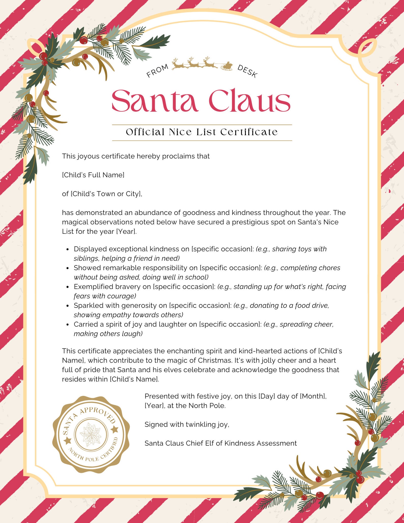 Letter From Santa Claus | Printable Pages | Christmas | North Pole Mail ...