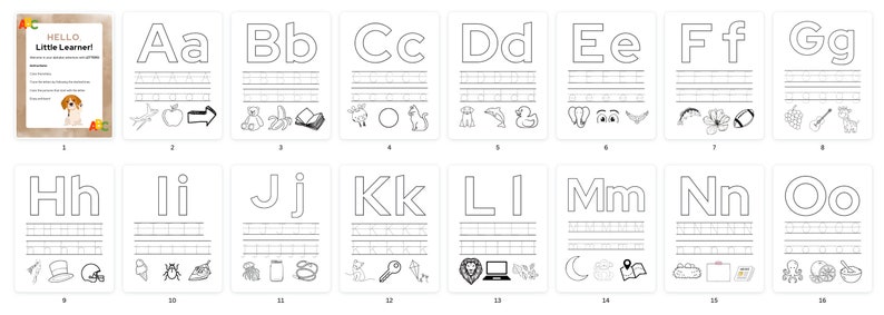 26 Printable Trace the Alphabet | Learning Resources | Instant Download ...