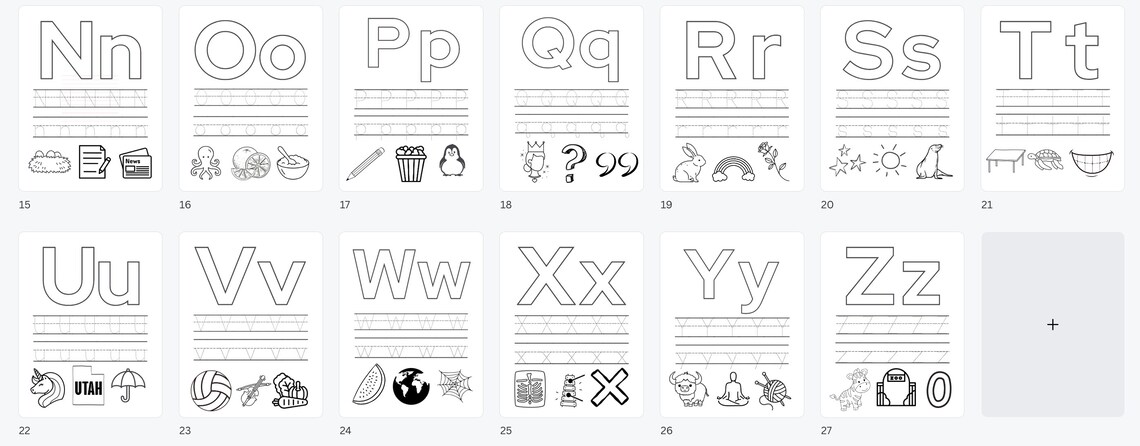 Alphabet Learning Pages: Color, Trace, and Learn (printable PDF) - Etsy