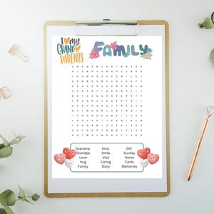 Grandparents Day Word Search Puzzle: Kids Printable Activity (PDF ...