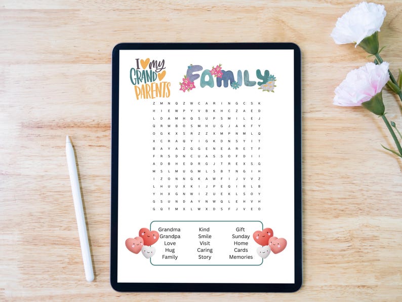 Grandparents Day Word Search Puzzle: Kids Printable Activity (PDF ...