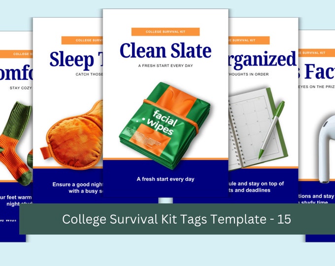 College Survival Kit Gift Tags Printable College Survival Kit ...