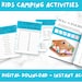 Camping Activity Pack: Fun Family Games (digital Download) - Etsy