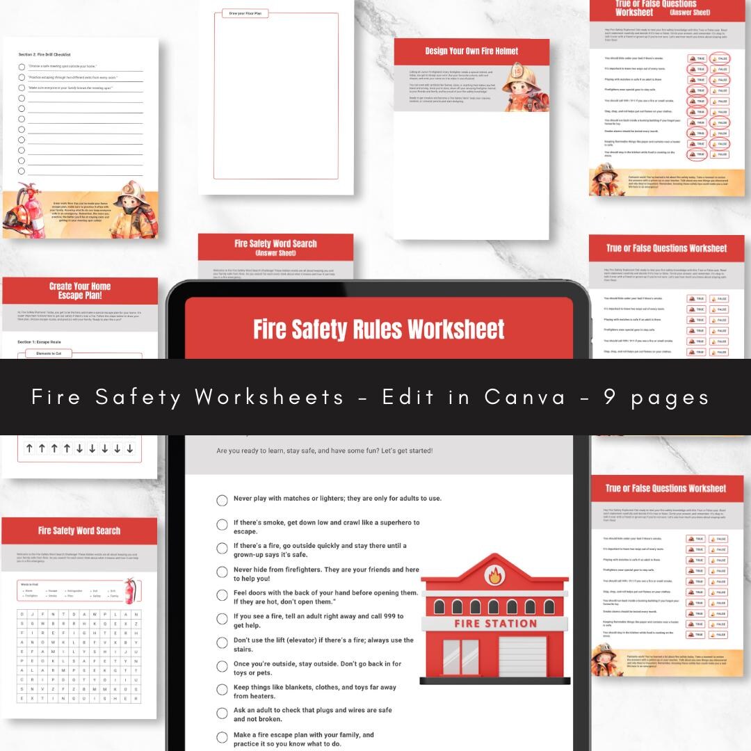 Fire Safety Worksheets for Kids - Printable Learning Activities ...