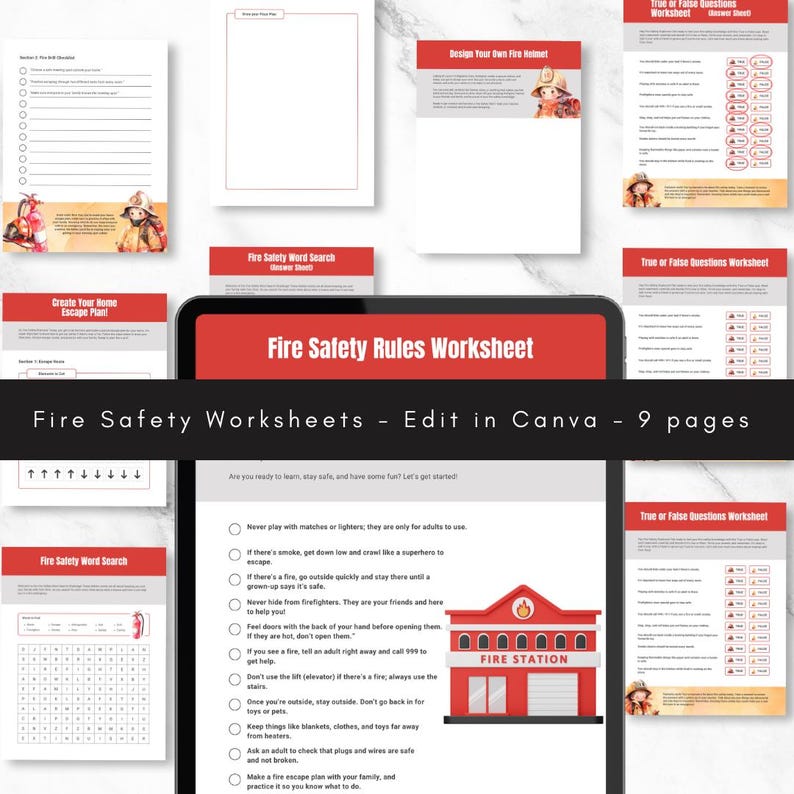 Fire Safety Worksheets for Kids - Printable Learning Activities ...
