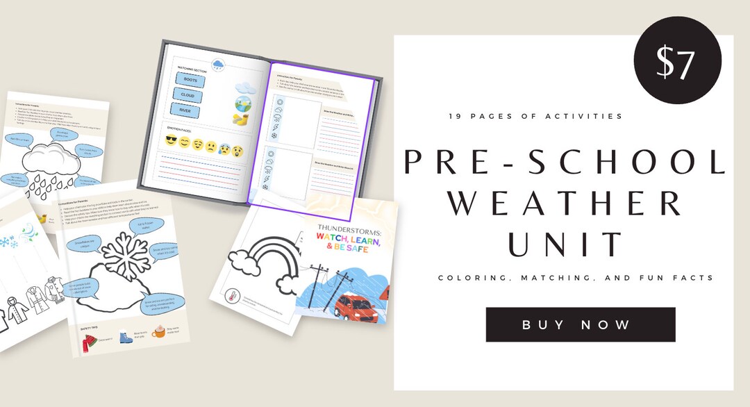 Preschool Learning | Homeschool Printables | Weather Unit Study ...