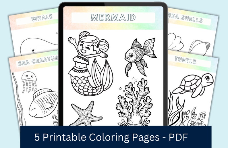 Ocean Themed | Under the Sea Coloring Pages | Mermaid | Ocean Coloring ...
