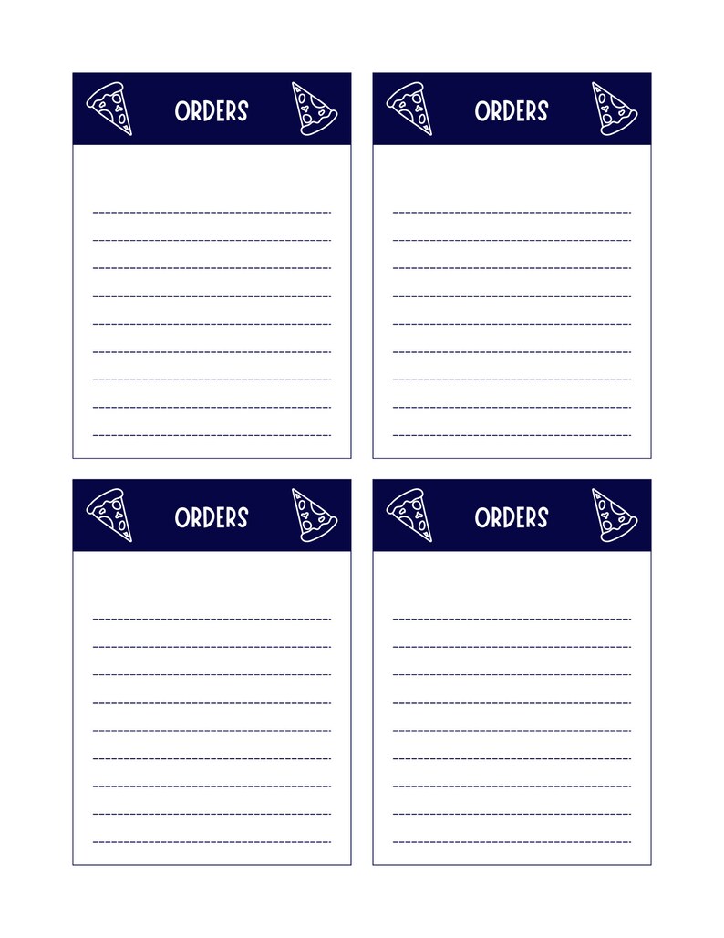 Kids Restaurant Activity Pack: Printable Menu, Pizza Decor (PDF) - Etsy