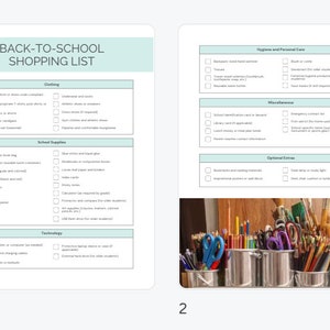 Back to School Shopping List Template: Editable Canva Checklist ...