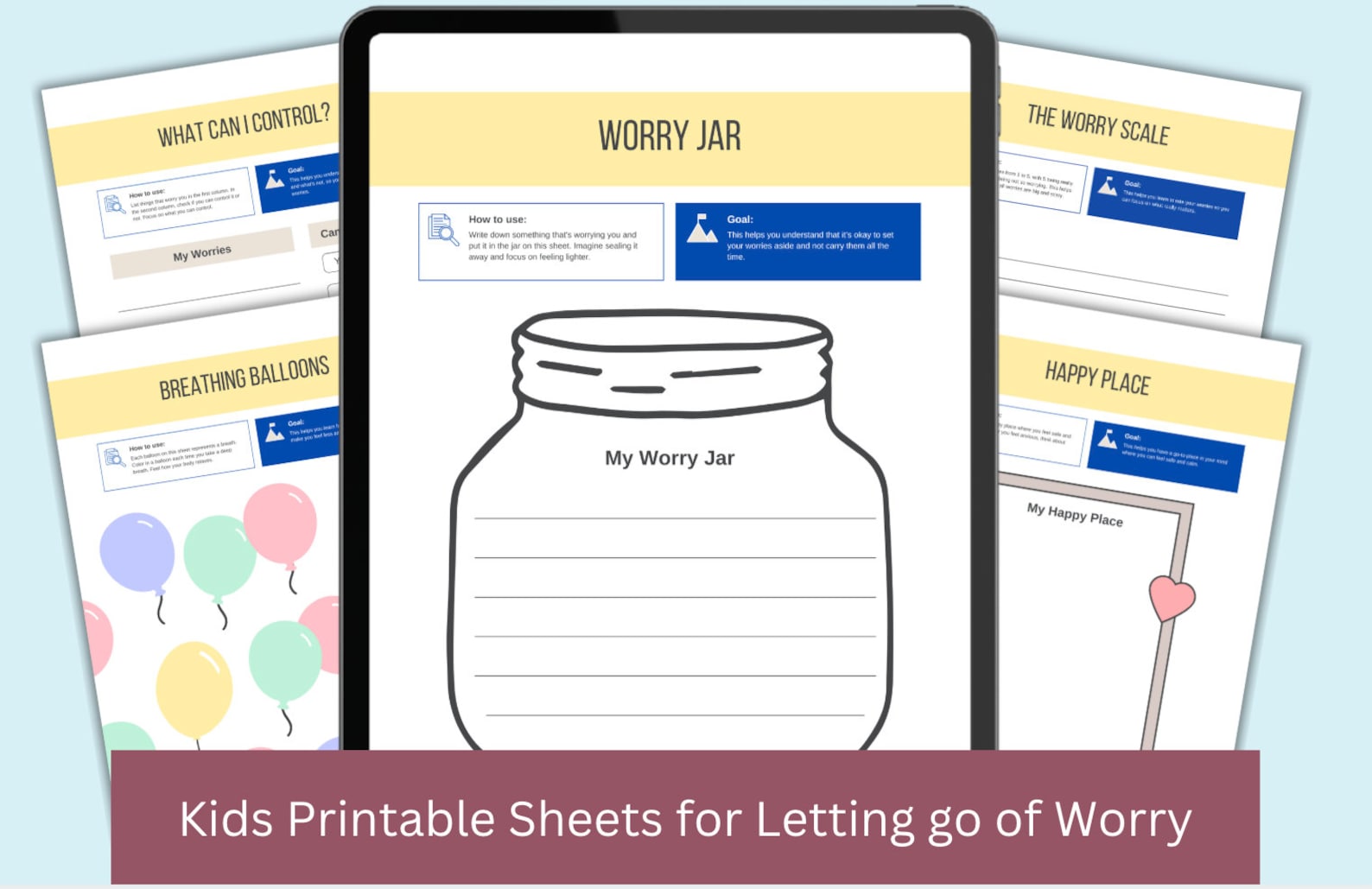 Chill Out Let Go of Worry Activities for Kids Kids Empowerment ...