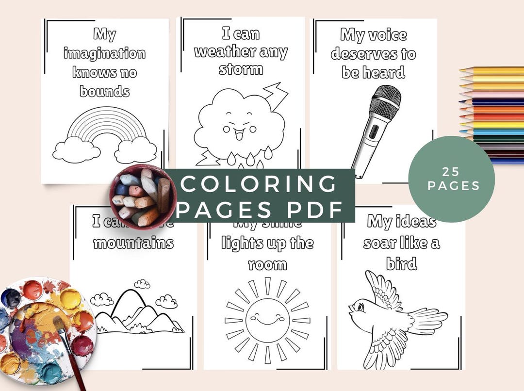 Coloriages pour enfants à imprimer | Santé mentale | 25 pages à ...