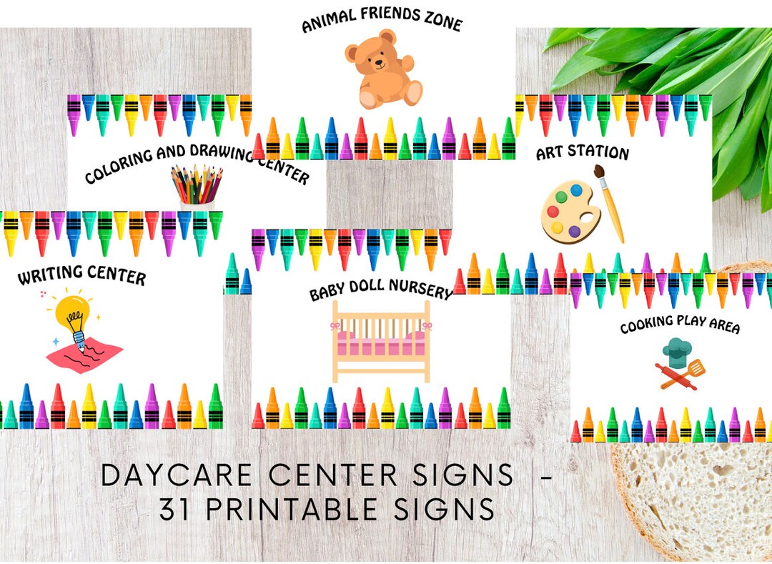 Center Signs Classroom | Childcare Classroom Decor | Playroom Signs ...