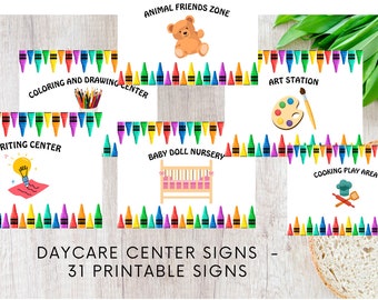 Center Signs for Daycare or Preschool Classrooms | 31 PDF Printable ...