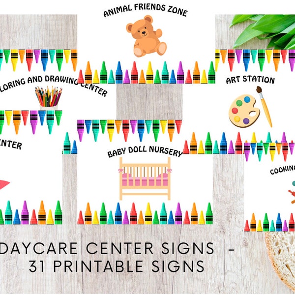 Daycare Station Signs - Etsy