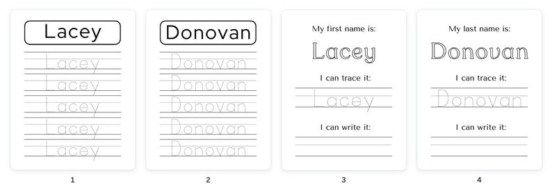 Handwriting Practice | Custom First and Last Name Tracing Page | Name ...