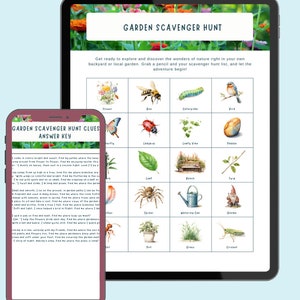 Garden Scavenger Hunt PDF Printable | Garden Clues for Kids | Search ...