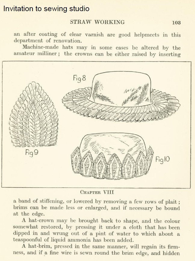 PDF Version of the Vintage Practical Millinery E-book - Etsy