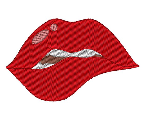 Lips Embroidery Designs for Machine Brother Jenome Singer PES | Etsy