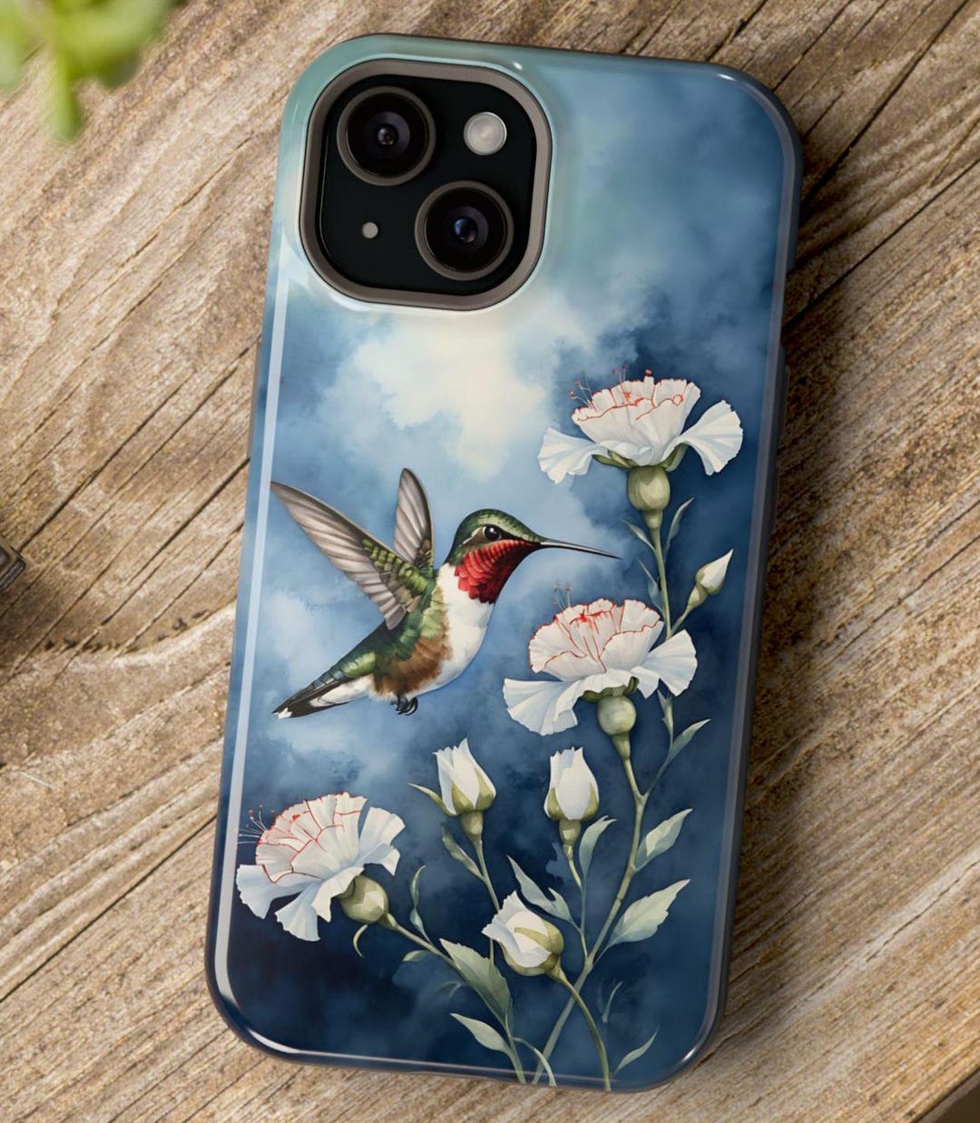 Ruby Throated Hummingbird - Impact Resistant Phone Case, Dual Layer ...