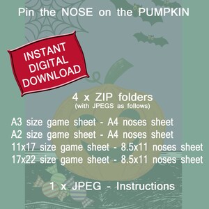 Pin the Nose on the Pumpkin Game: Halloween Party (digital Download) - Etsy