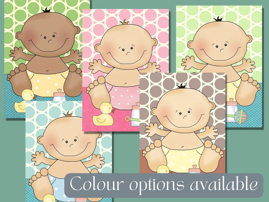 Pin the Dummy on the Baby, Pin the Pacifier on the Baby, Printable Baby ...