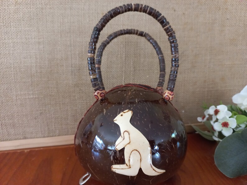 Natural Vintage Handmade Coconut Shell Handbag Christmas Gift Birthday ...