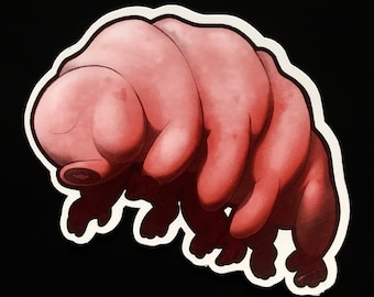 Tardigrade Sticker Moon Tardigrade Matte Waterproof Vinyl - Etsy