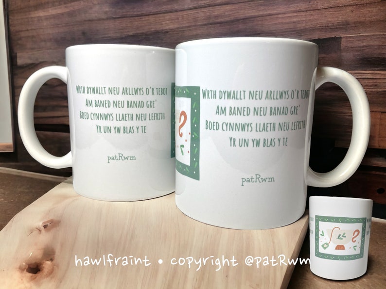 Mygiau Cerdd Patrwm Poem Mugs - Etsy