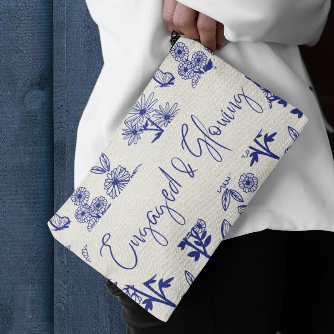 Bride Accessory Pouch Engagement Gift for Friend Bridal Makeup Bag ...