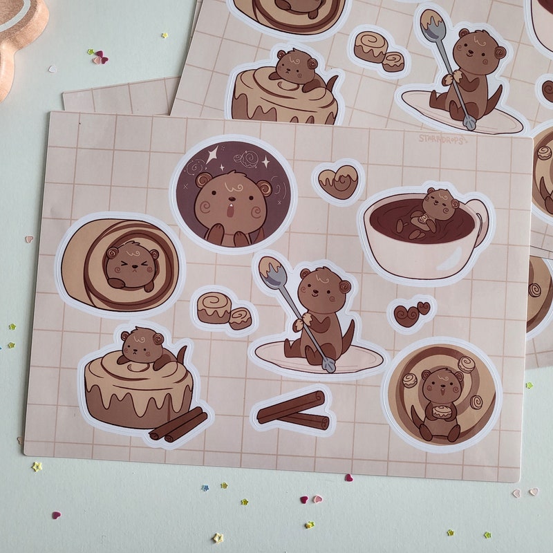 Cinnamon Roll Stickers - Etsy