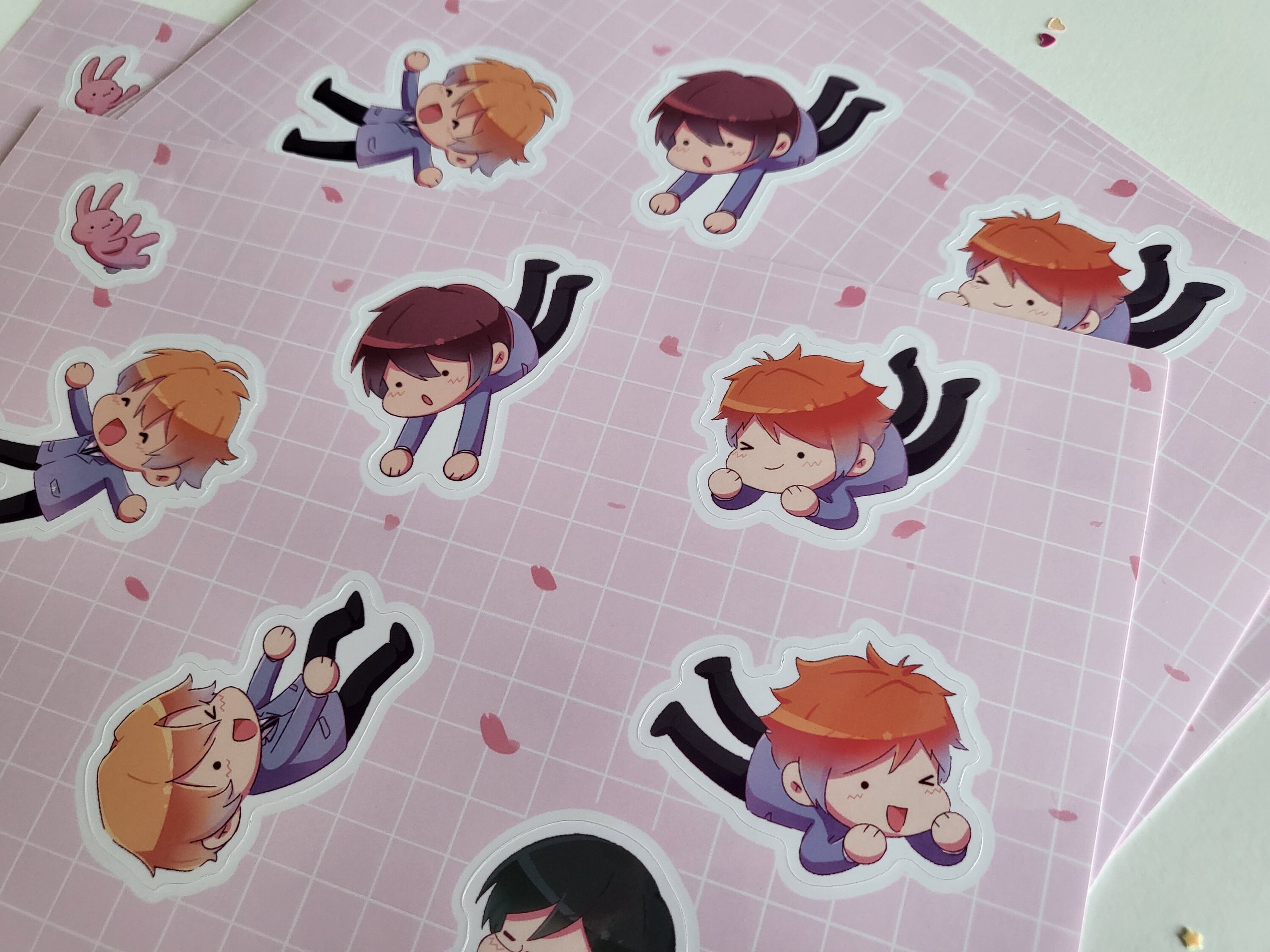 Ouran High School Host Club Chibi Shoujo Anime Vinyl Sticker Sheets - Etsy