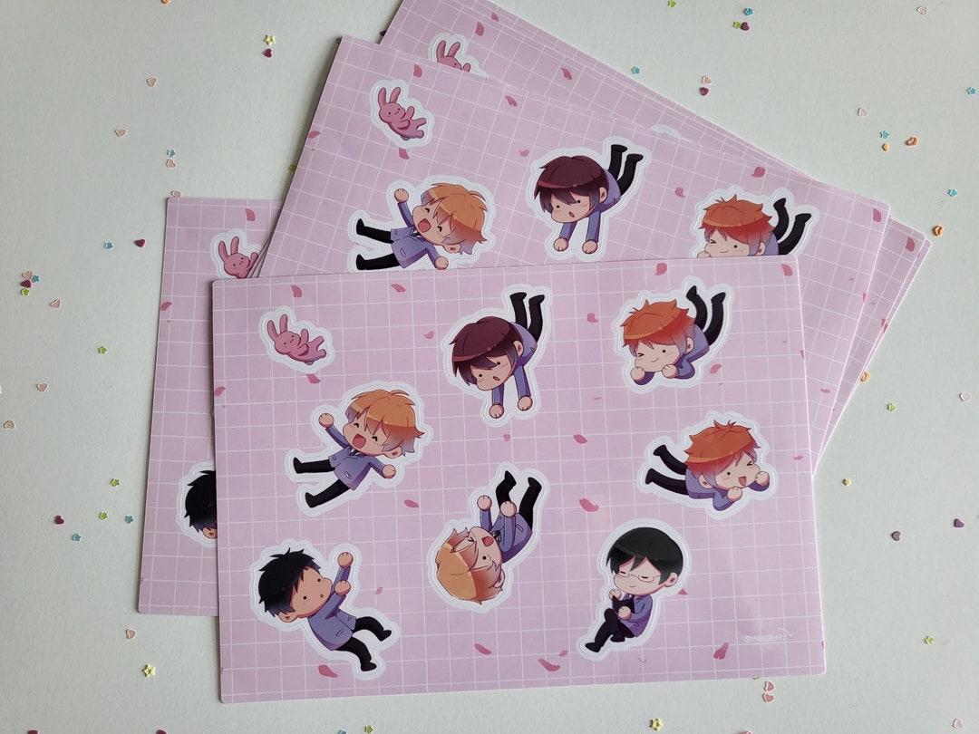 Ouran High School Host Club Chibi Shoujo Anime Vinyl Sticker Sheets - Etsy