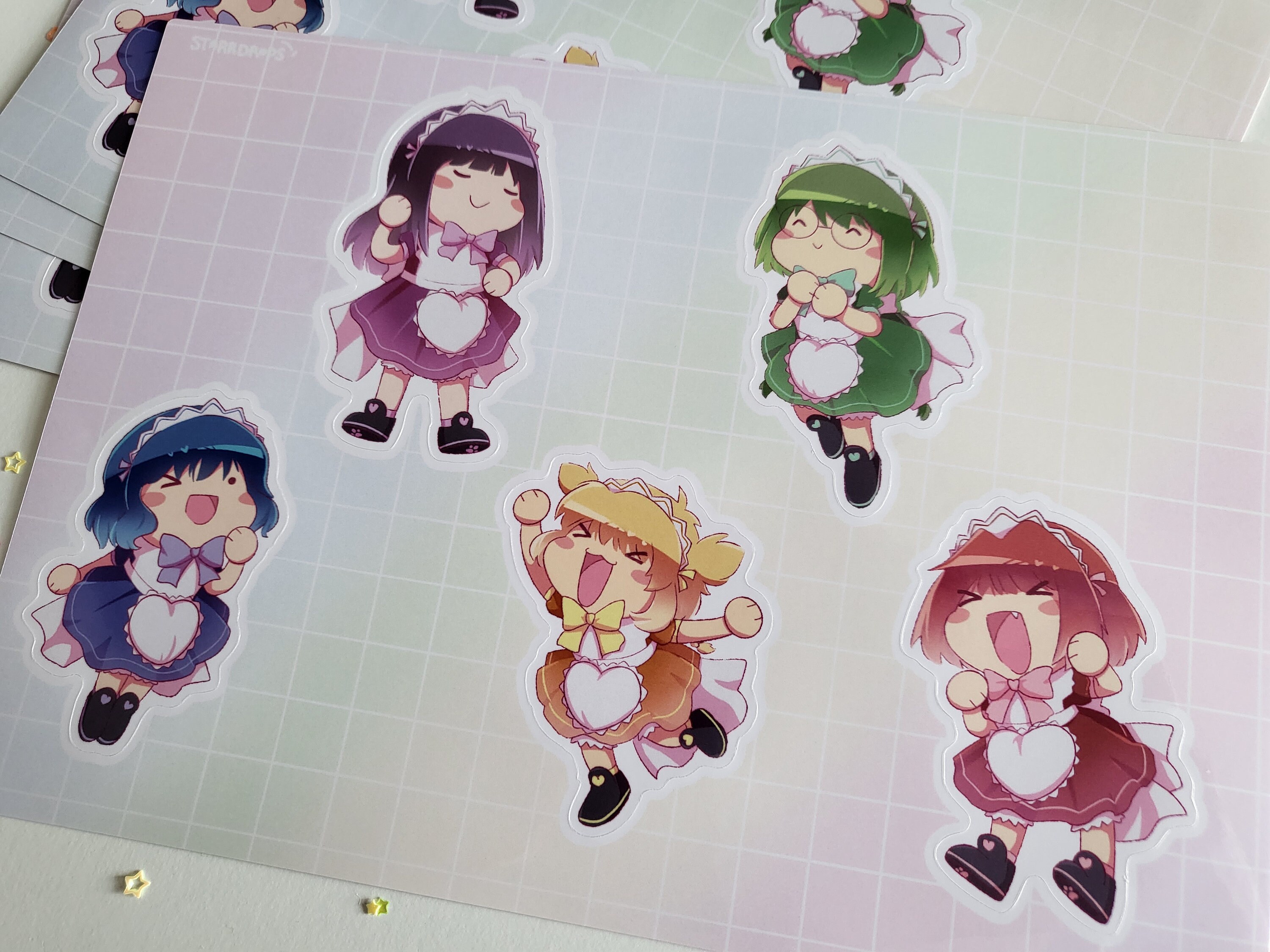 Tokyo Mew Mew Cafe Chibi Magical Girl Vinyl Sticker Sheets - Etsy