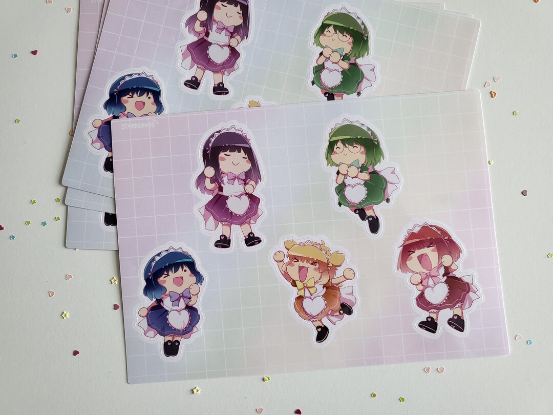 Tokyo Mew Mew Cafe Chibi Magical Girl Vinyl Sticker Sheets - Etsy