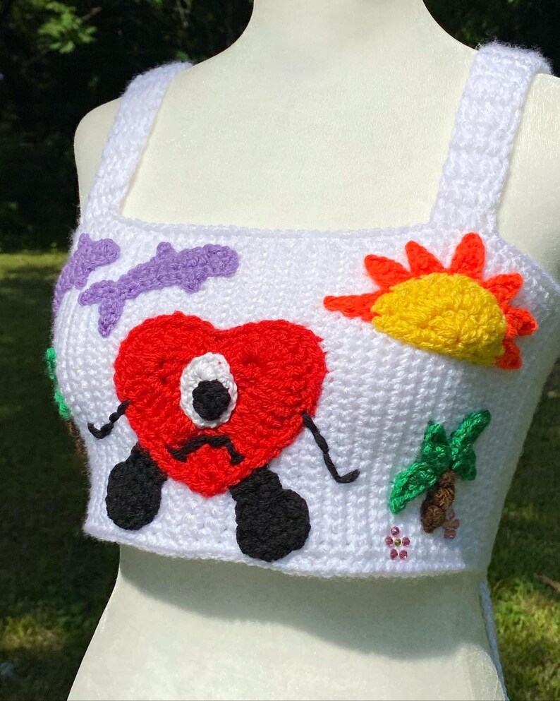Bad Bunny Crochet Top Un Verano Sin Ti Sad Benito - Etsy
