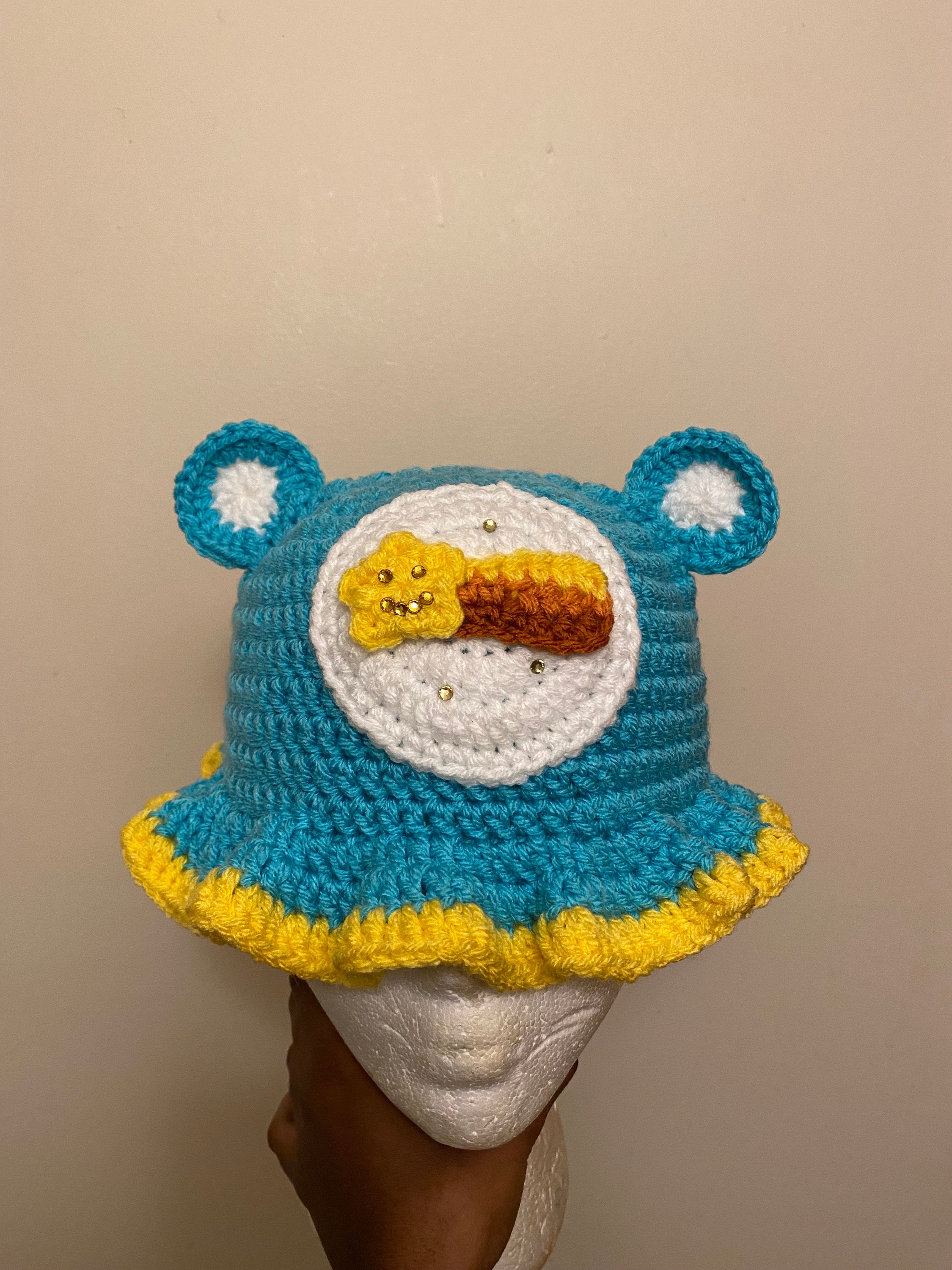 Care Bear Crochet Hats Care Bears Bucket Hat Crochet Bucket Hat Grumpy ...