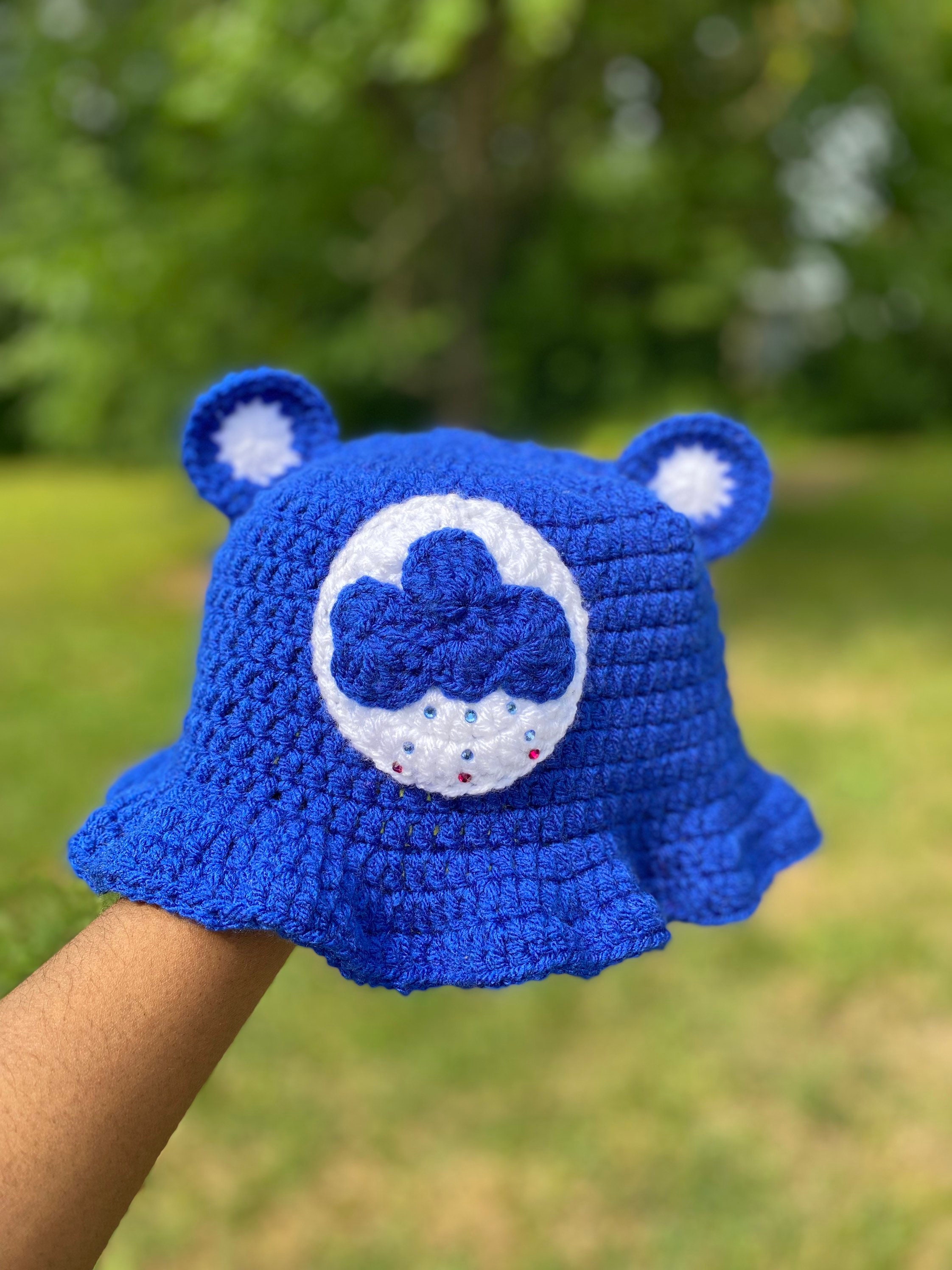 Care Bear Crochet Hats Care Bears Bucket Hat Crochet Bucket Hat Grumpy ...