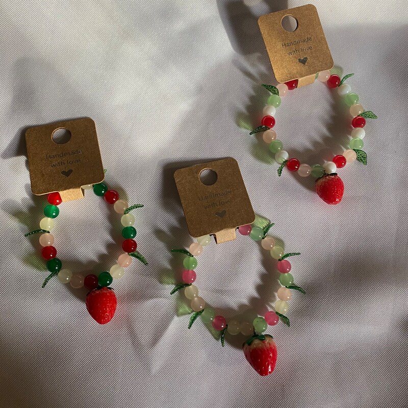 Strawberry Beads - Etsy