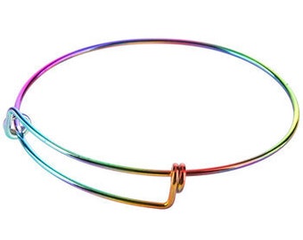 Rainbow Bangle | Etsy