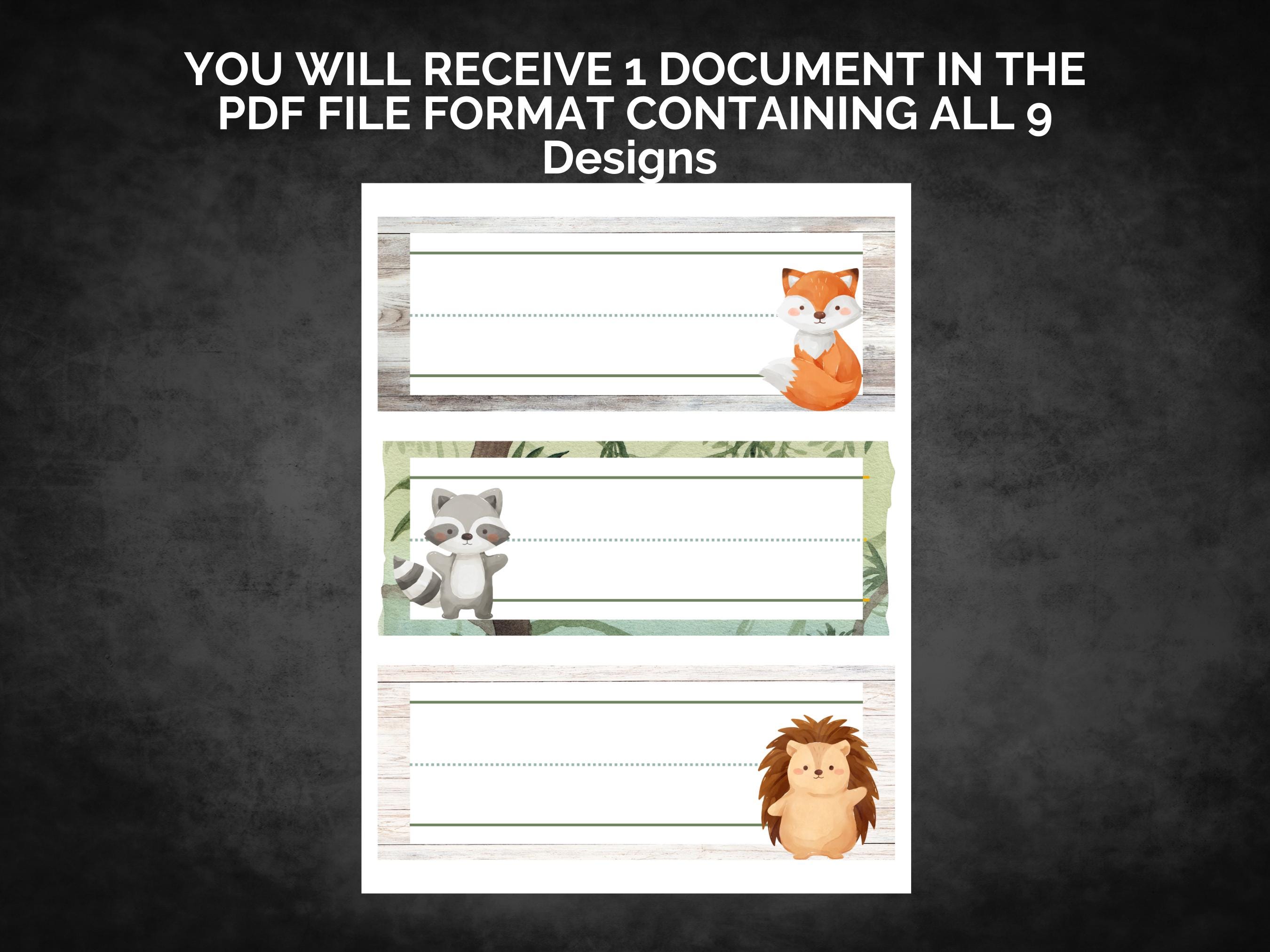 Woodland Theme Name Tags, Desk Name Plates, Preschool Classroom Decor ...