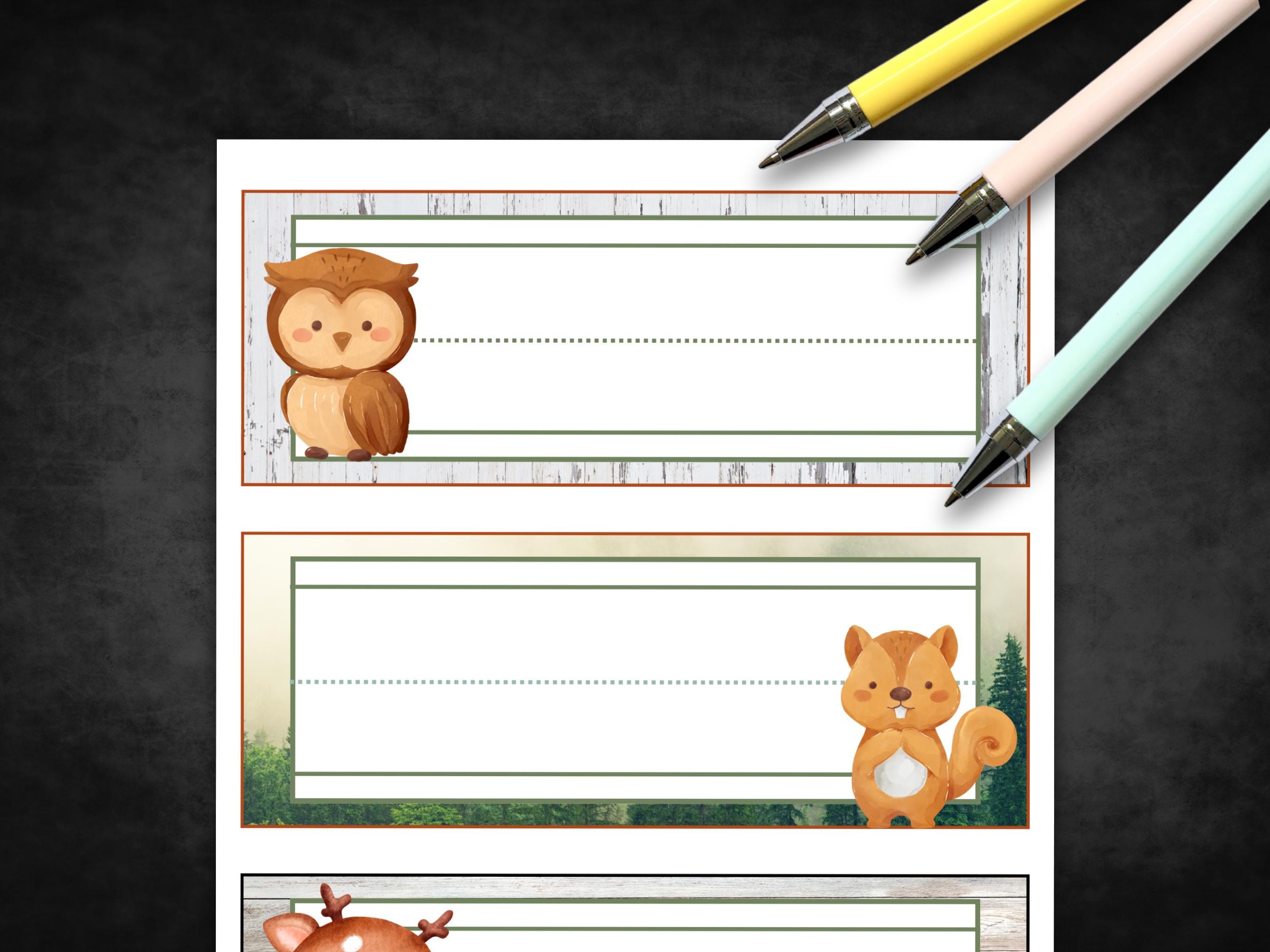 Woodland Theme Name Tags, Desk Name Plates, Preschool Classroom Decor ...