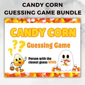 Candy Corn Guessing Game Digital Download Party Game Sign Poster ...