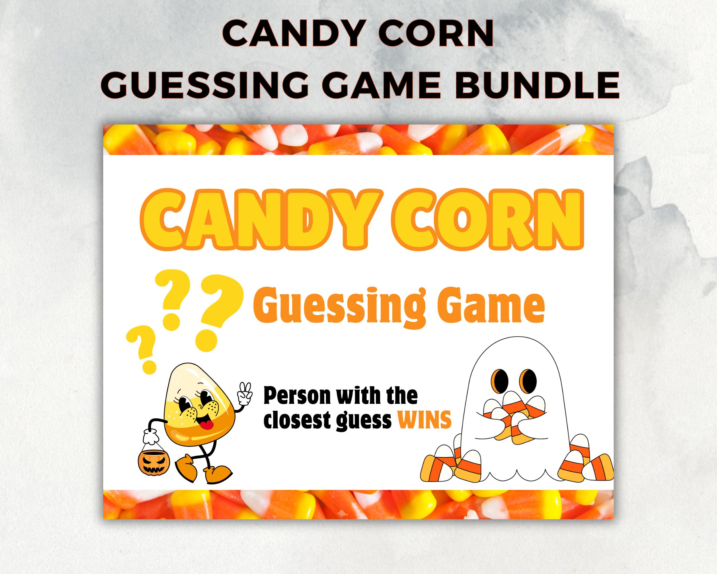 Candy Corn Guessing Game Digital Download Party Game Sign Poster ...