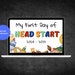 First Day of Head Start Sign Printable, Back to School Sign PDF, Head ...