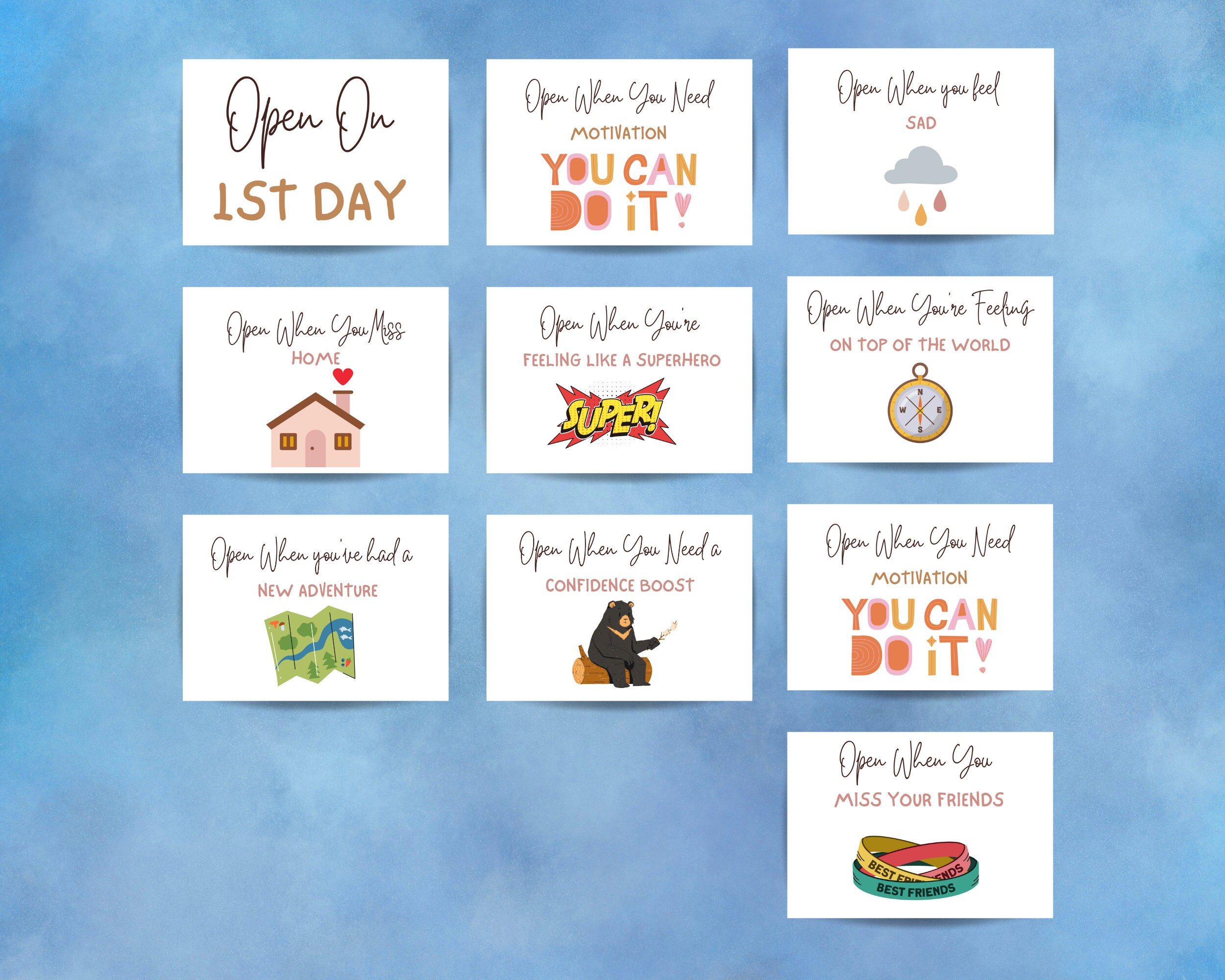 Open When Envelope Labels for Friends Instant Download, 21 Open When ...