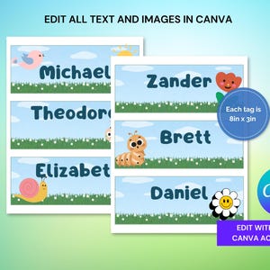 Editable Spring Name Tag Template for Classroom Daycare Preschool ...