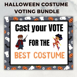 Halloween Kids Costume Contest, Voting Ballots and Awards, Elementary ...